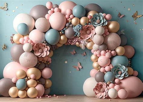 Avezano And Blue Pink Balloon Arch Photography Background In 2025