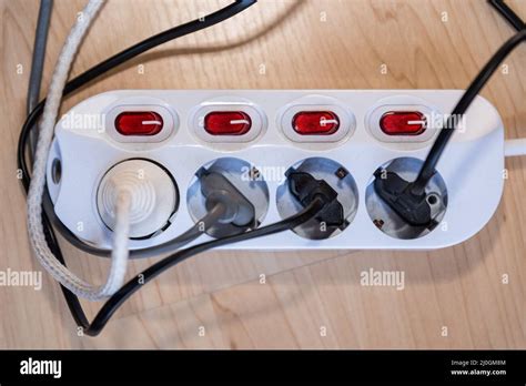 Multiple Socket Outlet And Switch Multiple Socket Switched Off Stock