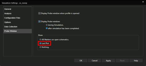 how to configure plot windows in pspice ema design automation