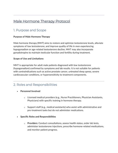 Male Hormone Therapy Protocol The Forms Vault