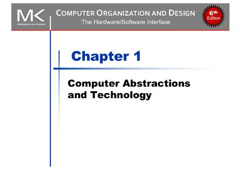En1 Computer Architecture Chapter 1 COMPUTER ORGANIZATION AND DESIGN The Hardware Software