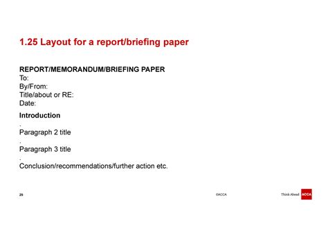 Briefing Notes Example Acca At Gary Doerr Blog