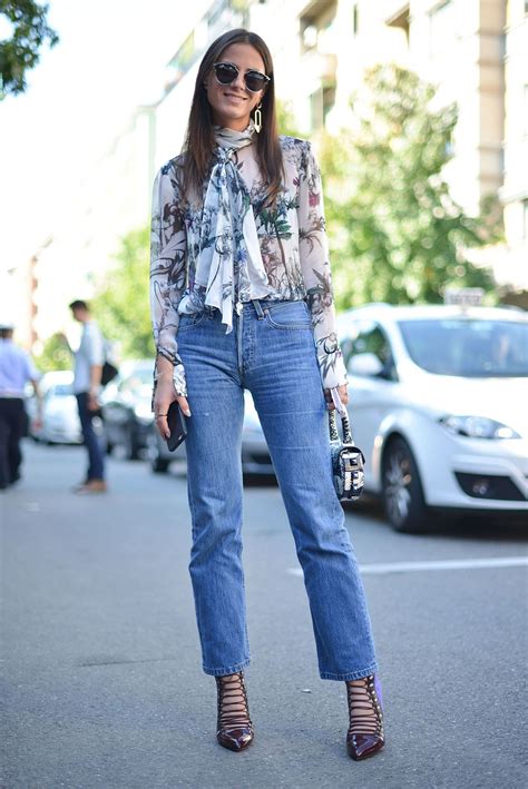 15 New Ways To Wear Denim For Fall From The Streets Of Milan Fashion