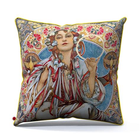 Alphonse Mucha Pillow Wolff Blitz