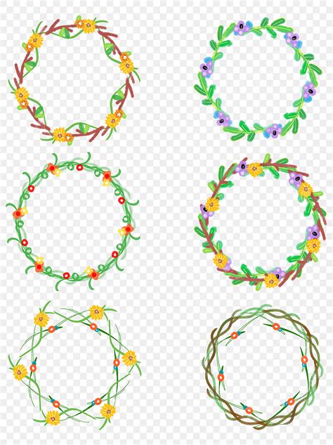 손으로 그려진 된 꽃 일러스트 지점 나뭇잎 식물 테두리 손으로 그린 꽃 종이 띠 Png 일러스트 및 Psd 이미지 무료 다운로드 Pngtree
