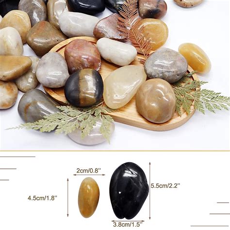 Aleker River Rock Stones Large Decorative Polished Pebbles For Plants