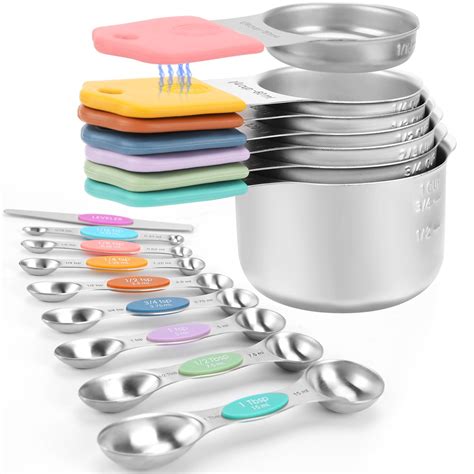 Magnetic Measuring Cups And Spoons Set Heavy Duty 304 Stainless Steeldouble