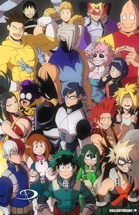 My Hero Academia Class 1a By Chillguydraws On Deviantart