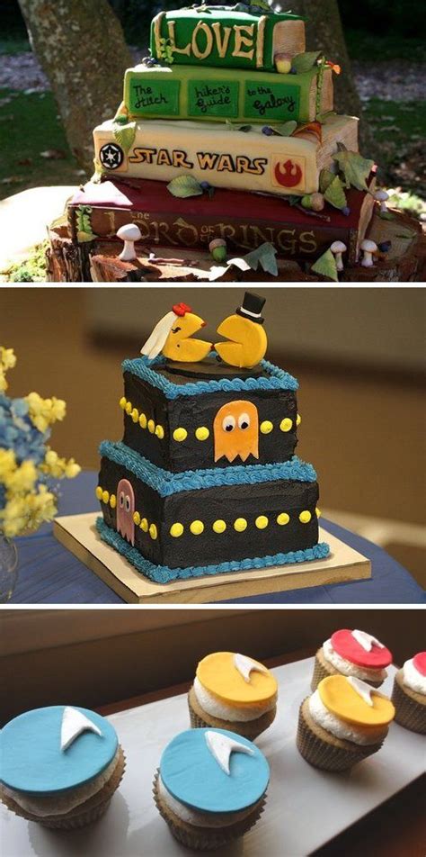 10 Geek Chic Grooms Cakes Wedding Cake Toppers Unique Creative