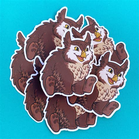 Owlbear Sticker For Laptop Cute Dnd Stickers Waterproof Vinyl