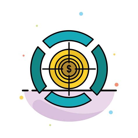 dart focus target dollar abstract flat color icon template 13512266