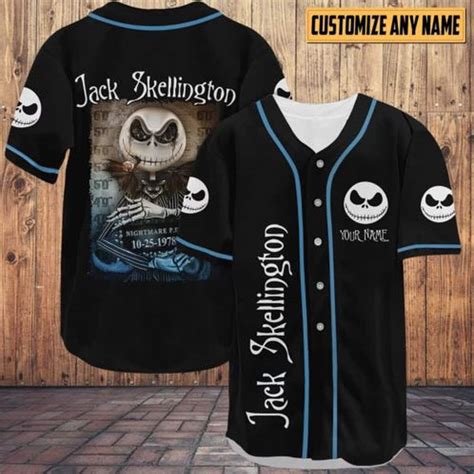 Jack Skellington Baseball Jersey Nightmare Before Christmas T For