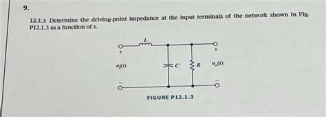 Solved 9 12 1 3 Determine The Driving Point Impedance At