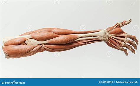 Muscle Anatomy Detailed View Showcasing Human Forearm Muscles Stock Illustration Illustration