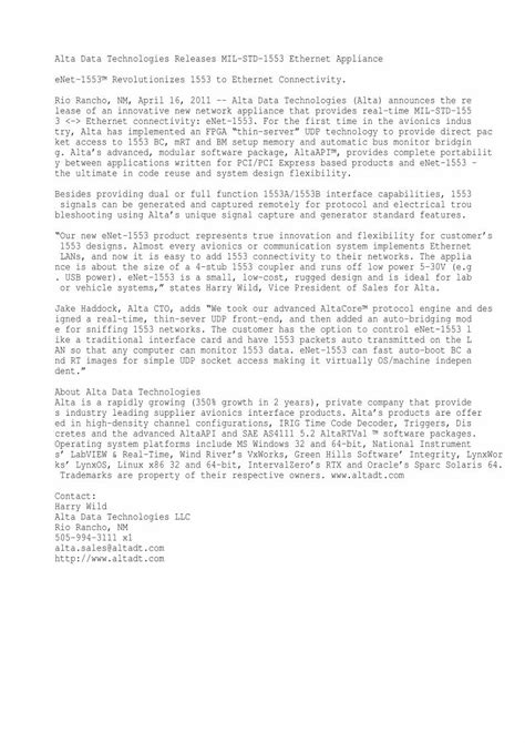 Pdf Alta Data Technologies Releases Mil Std 1553 Ethernet Appliance Dokumen Tips