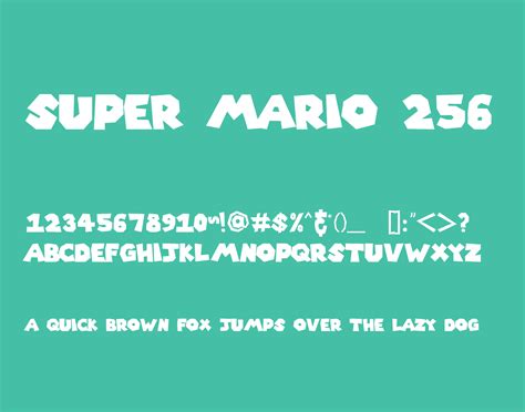 Super Mario 256 Font Dafont Free