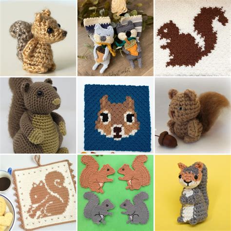 11 Adorable Free And Easy Crochet Squirrel Patterns Little World Of