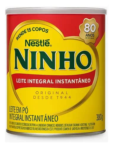 Leite Em Pó Ninho Integral Instantâneo Lata 380g Nestlé Mercadolivre