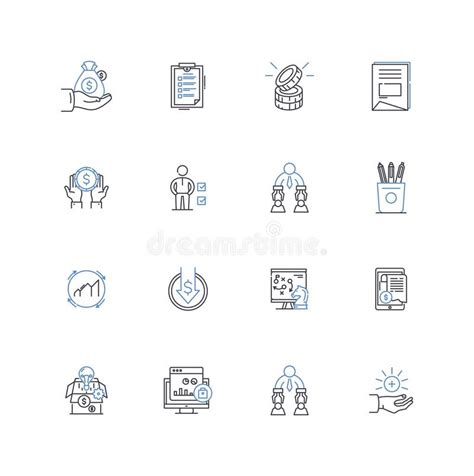 Appraise Line Icons Collection Evaluate Estimate Assess Rate Judge Determine