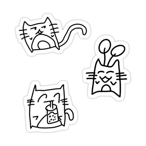 Seventeen Jun Cat Sticker Set Sticker For Sale By Kissywara Cat