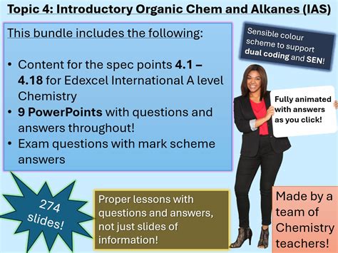 Edexcel International A Level Chemistry Lessons With Questions And