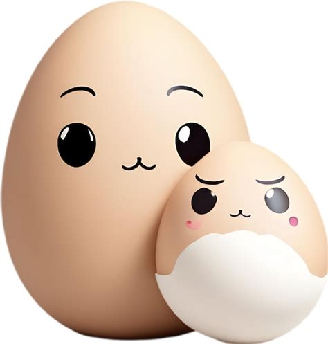 Premium Psd Cute Cartoon Kawaii Egg Icon