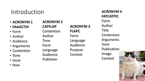 Acronyms For Language Analysis Pptx