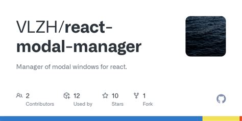 Github Vlzhreact Modal Manager Manager Of Modal Windows For React