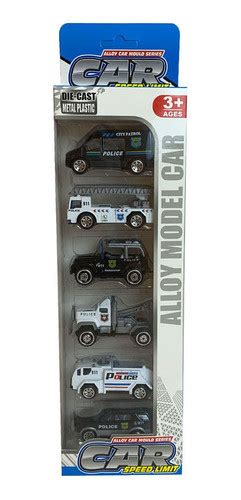El Mundo Del Juguete Set Of 6 Full Die Cast Metal Police Cars