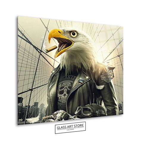 Eagle Glass Art Eagle Eagles Glass Sculpture Illuminated Lit