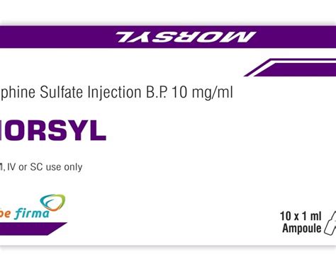 Morphine Sulphate Injection Farbe Firma