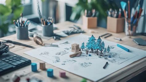 Exploring The Business Model Canvas With Essential Tools A Desk Setup