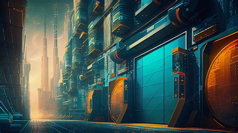 Urban Science And Technology Building Background City Technology