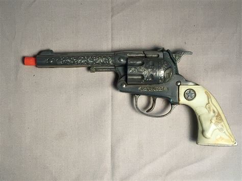 Vintage 1950s Metal Toy Gun Lone Star Stampede Prop Gun Toy Pistol Revolver Metal Gun Prop
