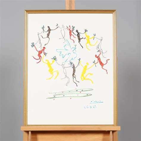 Pablo Picasso Graphic Sheet “the Circle Of Youth” Art Engravings