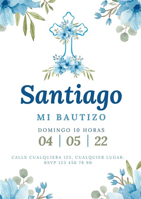 Página 3 Explorá Nuestras Plantillas De Invitaciones De Bautizos