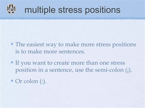 Stress Positions Ppt