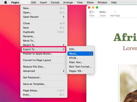How To Convert Pages To Word On Mac