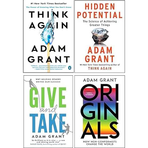 Adam Grant 4 Books Collection Set Hidden Potential Hardcover Think