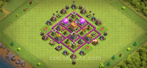 Melhor Layout De Defesa Cv6 Com Link Híbrido Coc Clash Of Clans 2025