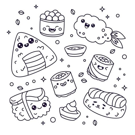 Dibujos De Comida Kawaii Para Colorear E Imprimir Coloringlib