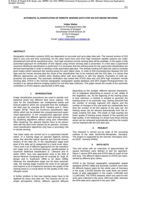 pdf automatic classification of remote sensing data … · automatic