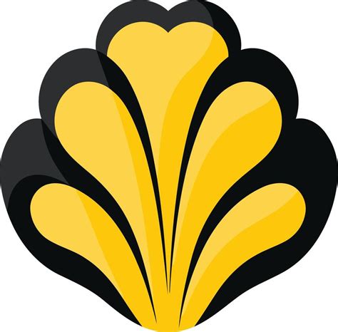 Yellow Shell With Black Outline Illustration 49270205 Vector Art At