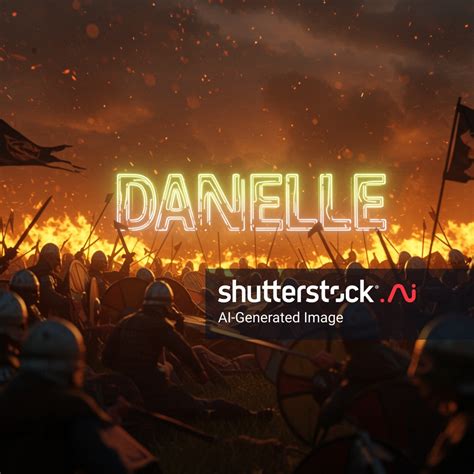 Neon 3d Image Logo Font Danielle Ai Generated Image 2586152683 Shutterstock