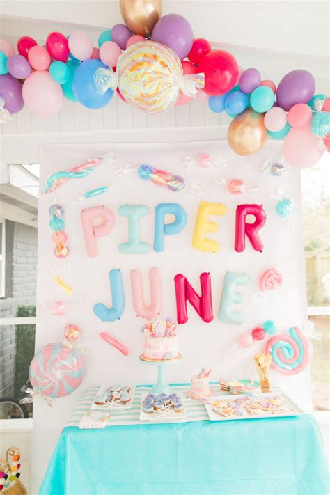 Sweet Candy Themed Birthday Party Ideas Cake And Confetti Candy Theme