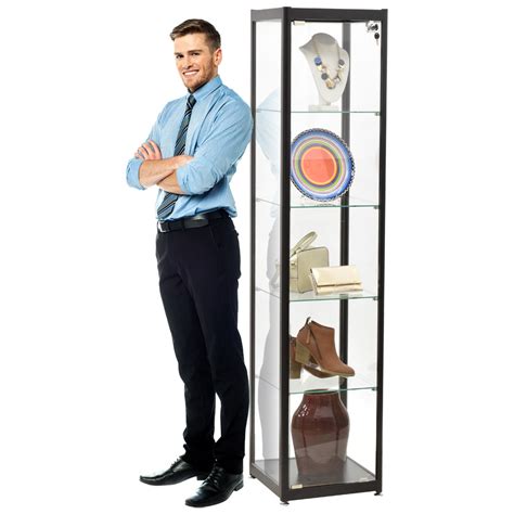 Led Glass Tower Display Case At Carol Santana Blog