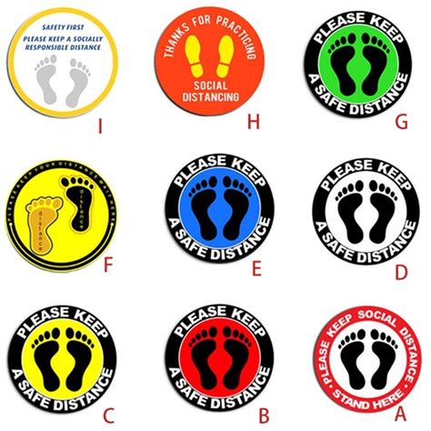 5 Pcs Please Keep Social Separation Signs On The F Vicedeal