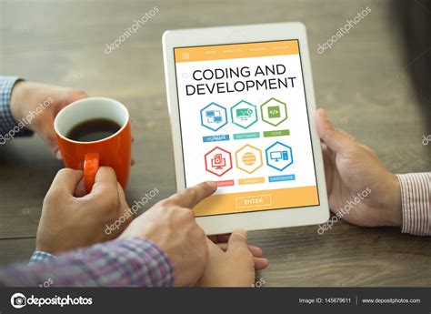 Coding And Development Concept Stock Photo Garagestock