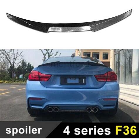 M4 Style Carbon Fiber Rear Roof Spoiler Trunk Lip Wing For Bmw 4 Series