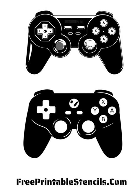 Video Game Controller Stencils